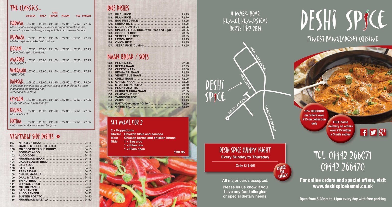 Our Menu – Deshi Spice